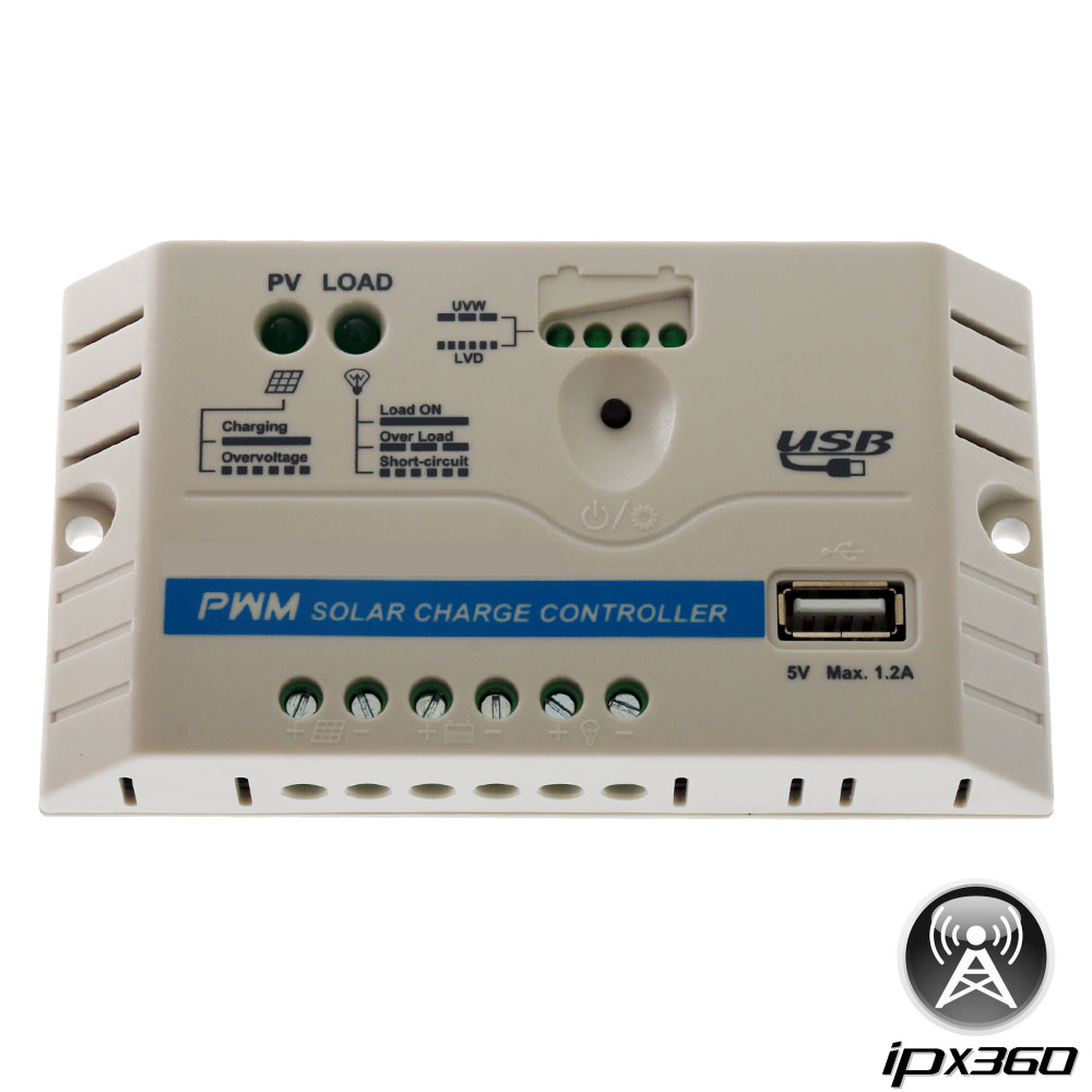 10A Solar PWM Charge Controller – IPX360 Solutions Inc