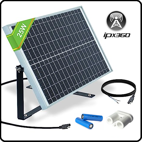 OC-SK-25 High Performance 25W Solar Kit for OCULi-HD Wireless HD 4G PI ...