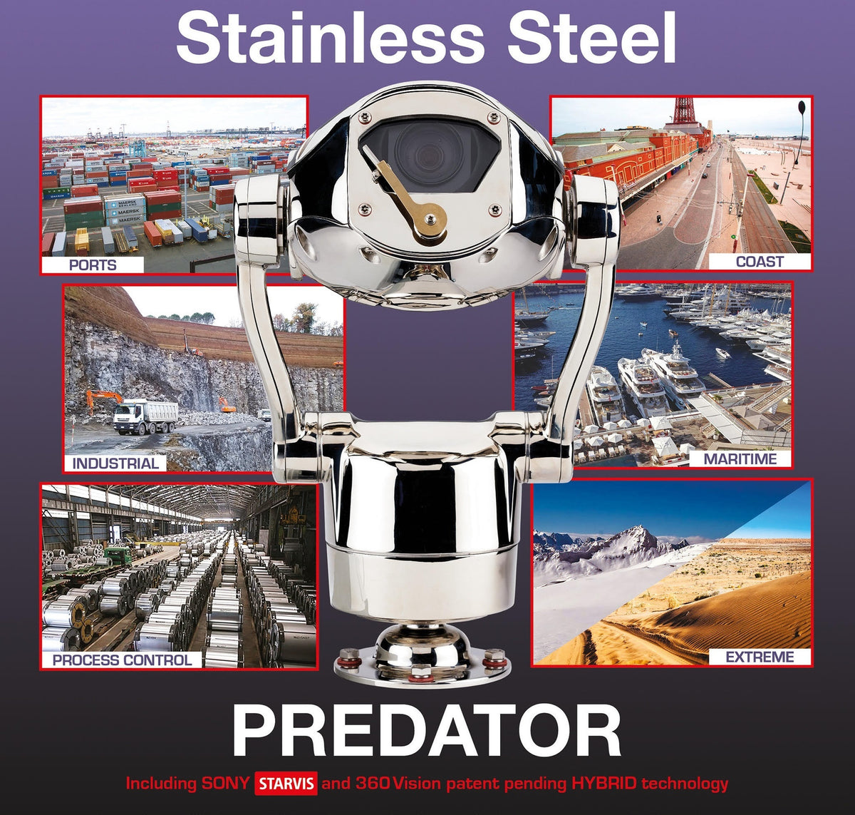 360 PREDATOR STEEL Stainless Steel PTZ Camera – IPX360 Solutions Inc